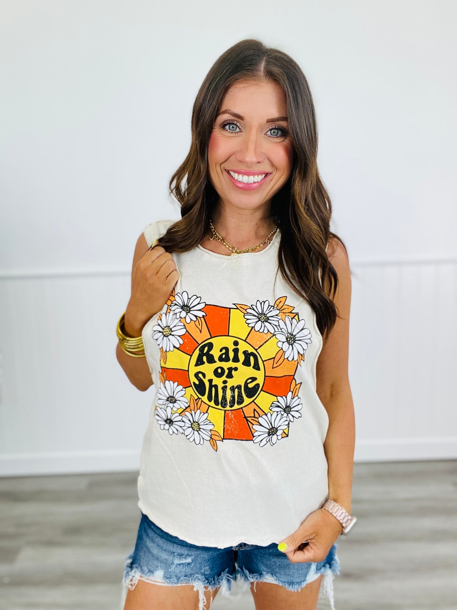 Rain Or Shine Sleeveless Vintage Top (Reg.) – Walker Rose Boutique