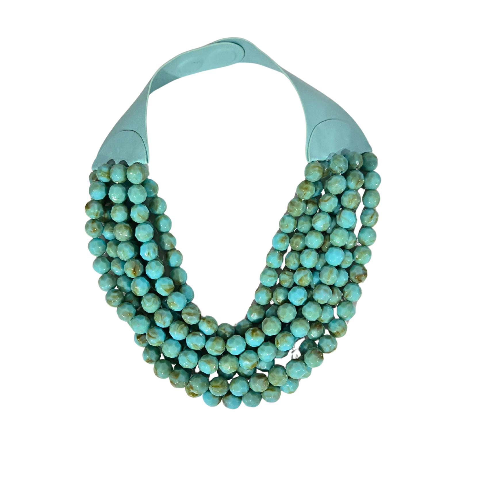 Layered Bead Statement Necklace - Turquoise – Walker Rose Boutique